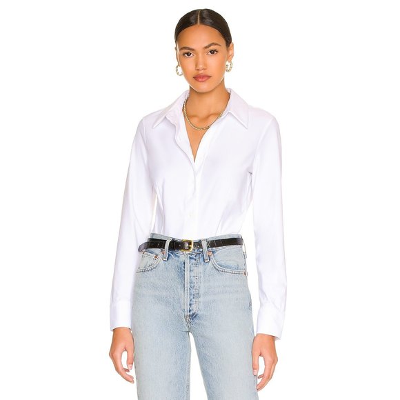 Commando | Tops | New Commando Classic Button Down Bodysuit In White ...